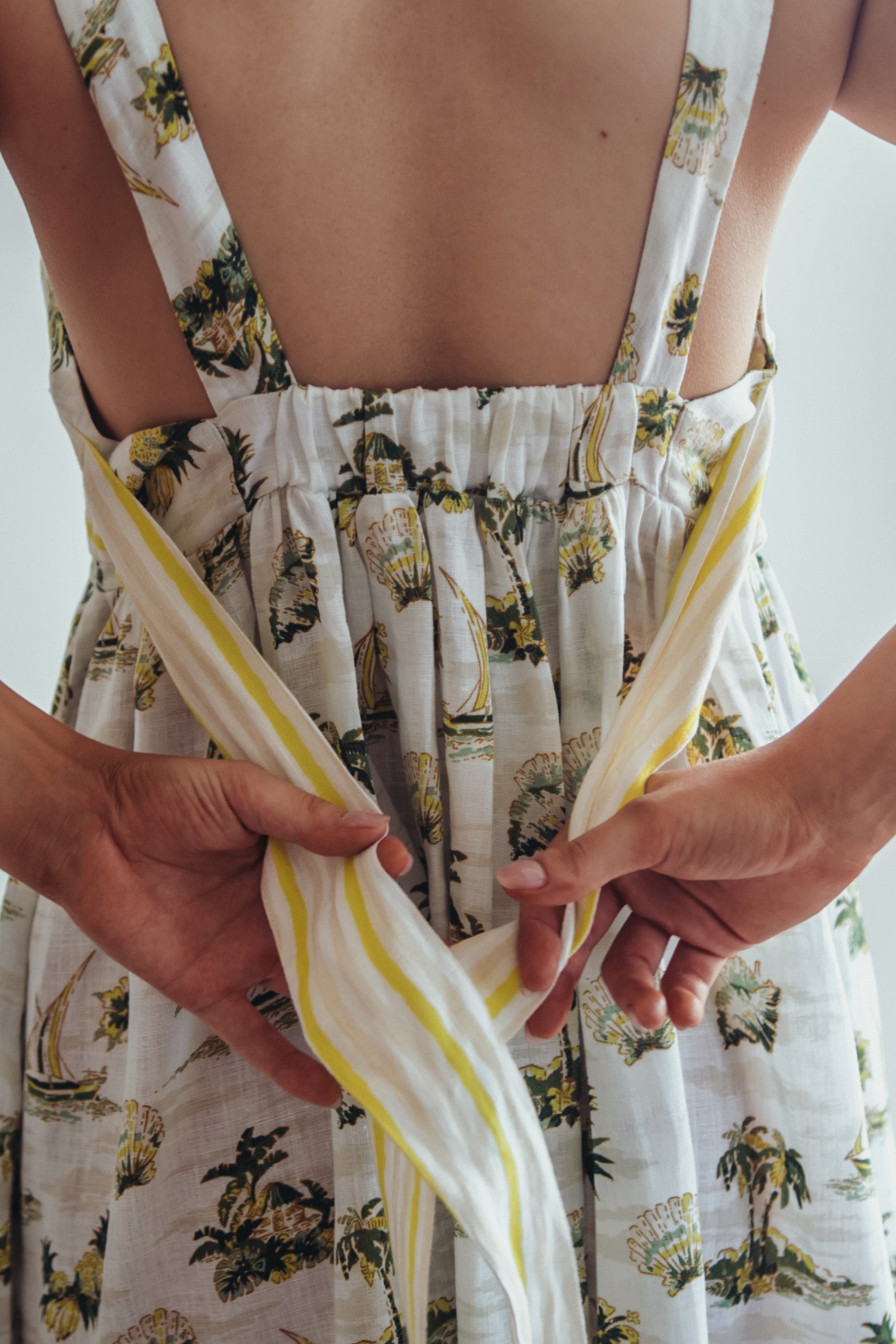 Tiki Linen Maxi Dress – foundling