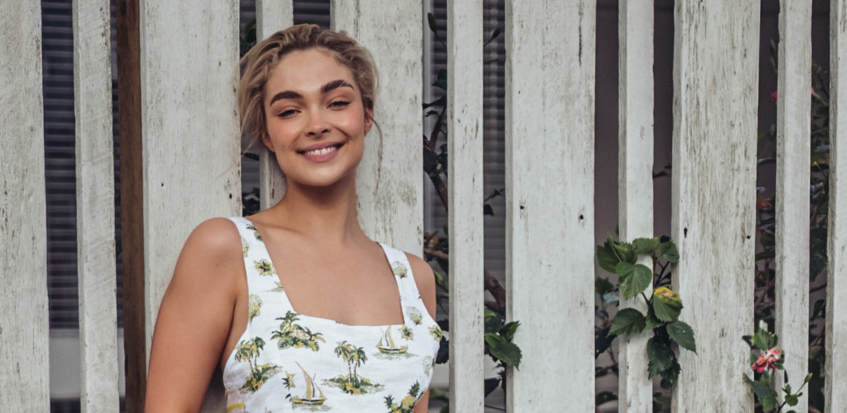 Tiki Linen Maxi Dress – foundling