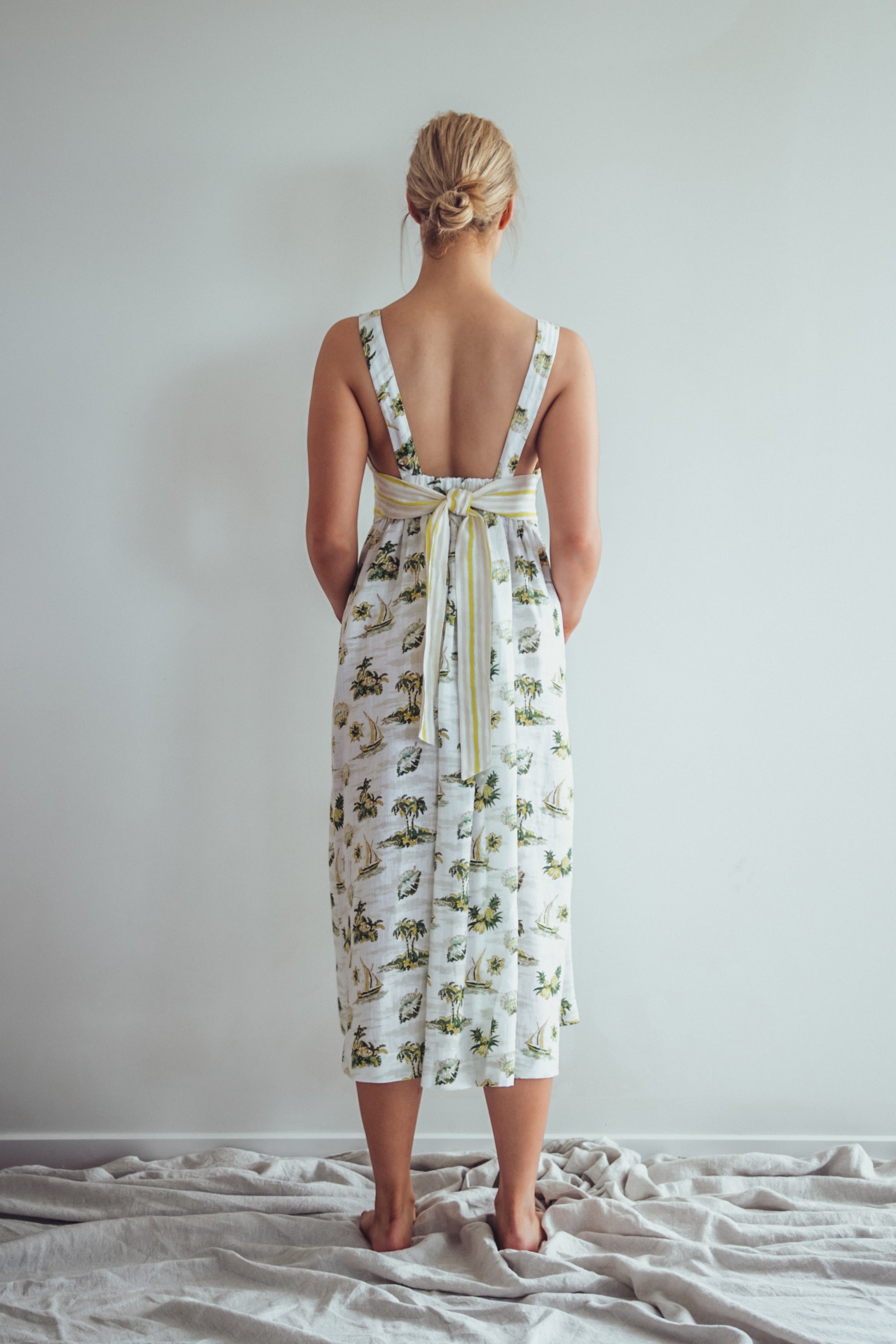 Tiki Linen Maxi Dress – foundling