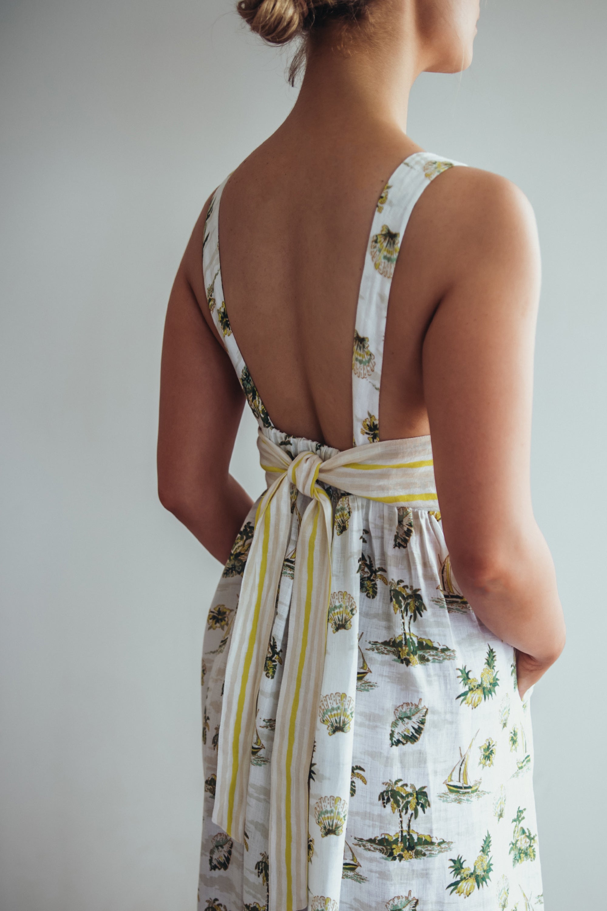 Tiki Linen Maxi Dress – foundling